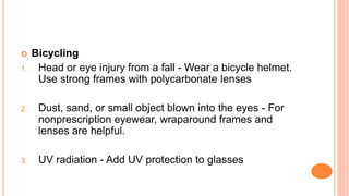 Eye protection for sports | PPTX