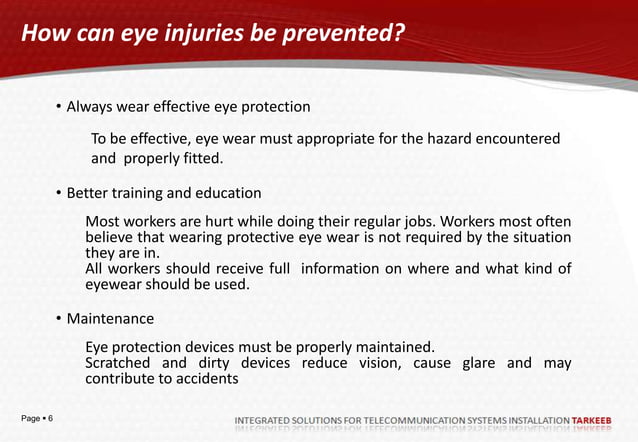 Eye protection safety training | PPTX