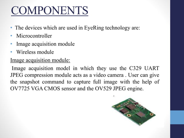 eye ring technology 1.pptx | Cameras and Camcorders | Consumer Electronics