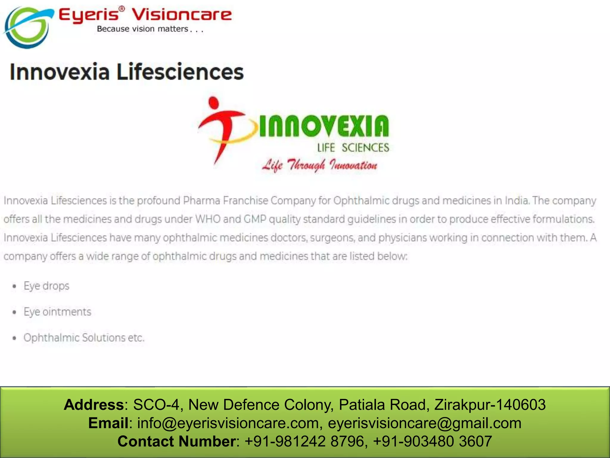 Top Eye Drops Companies in India | PPTX