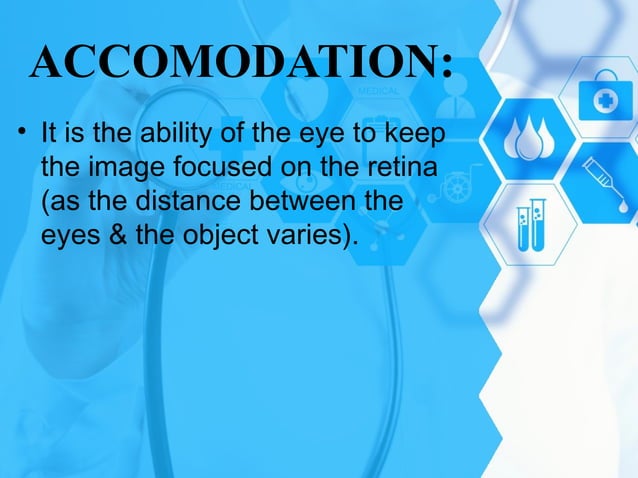 accommodation,reflexes,defects of vision | PPT