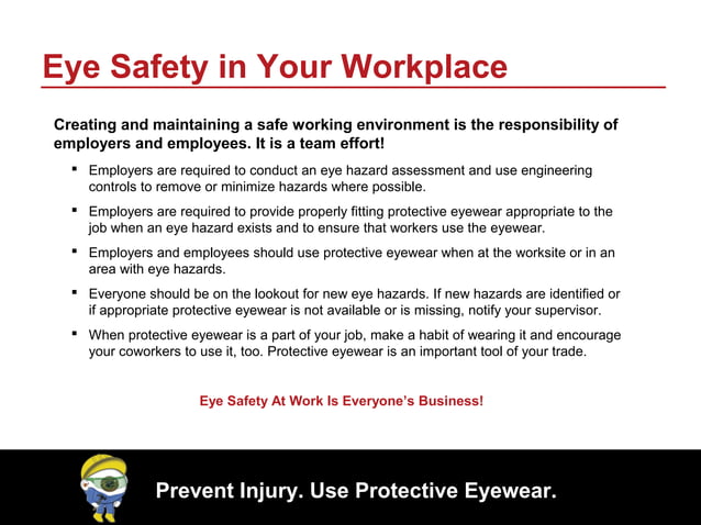 Eye safety at work | PPT