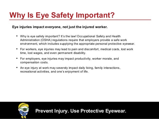Eye safety at work