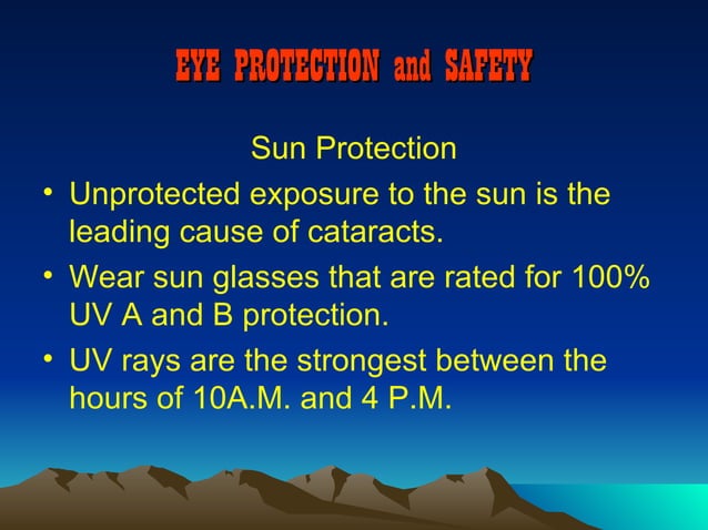 Eye safety presentation | PPT