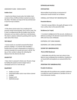eyes and ears handouts for health assessment | PDF