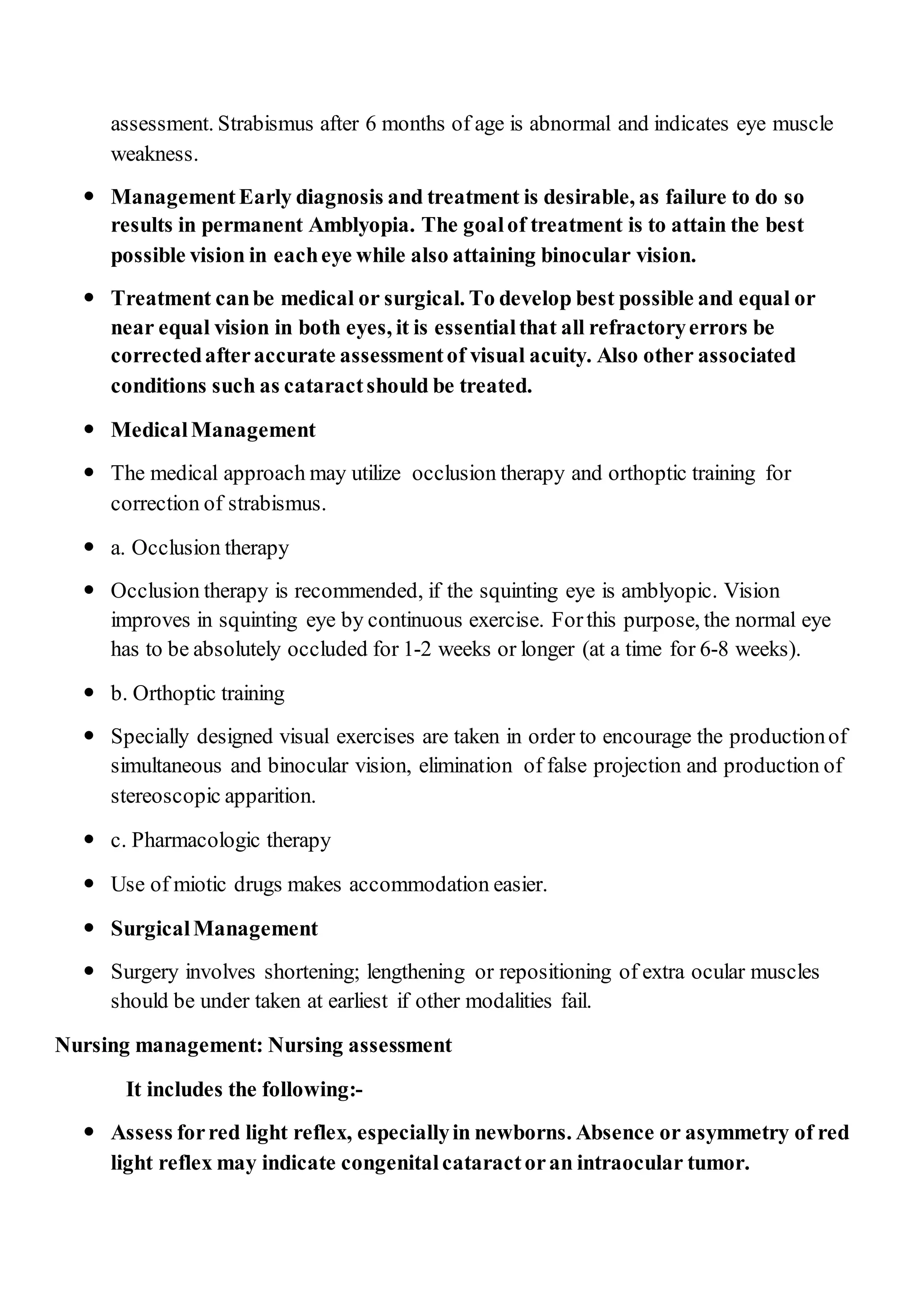 EYE DISORDERS IN PAEDIATRICS | DOCX
