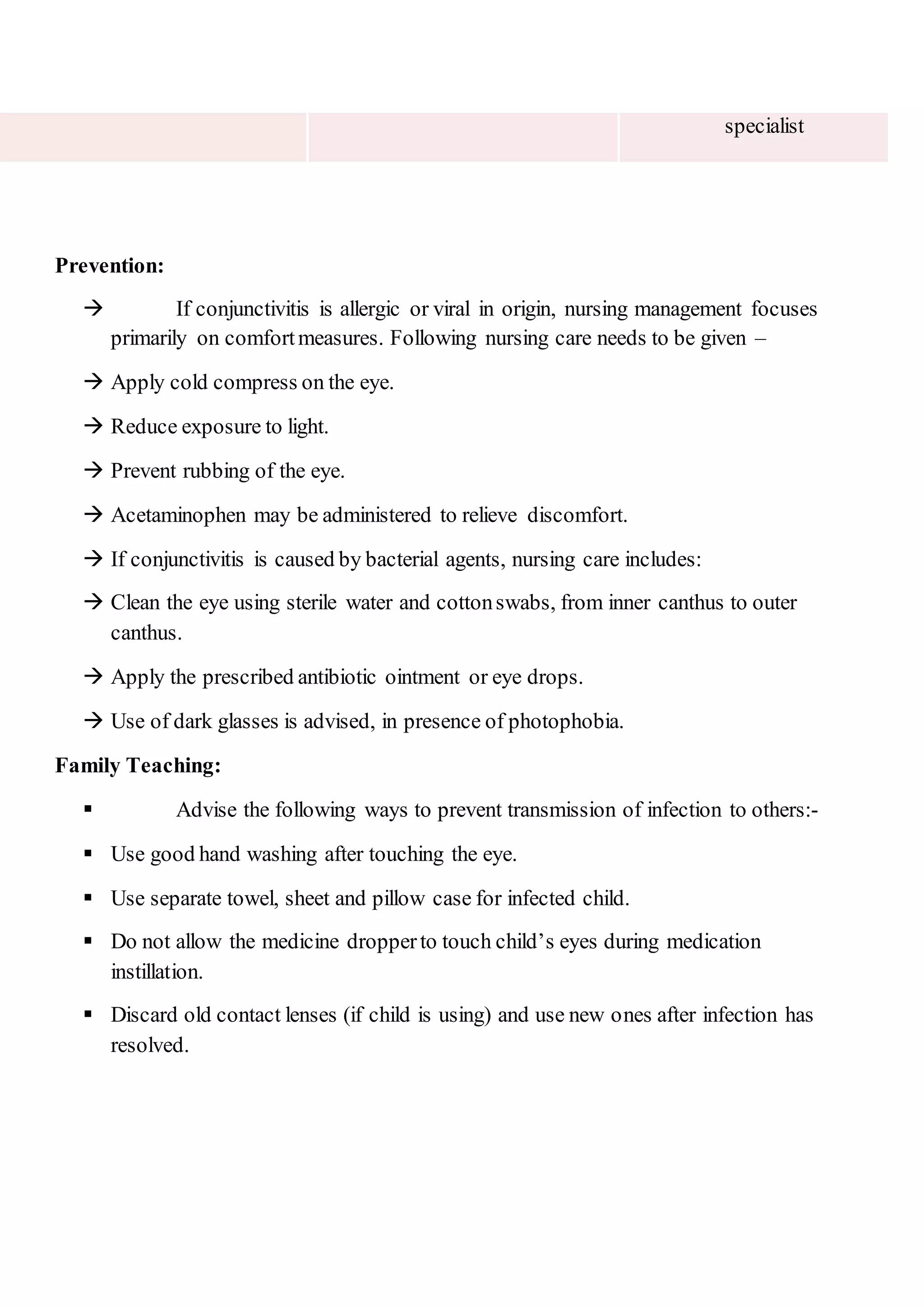 EYE DISORDERS IN PAEDIATRICS | DOCX