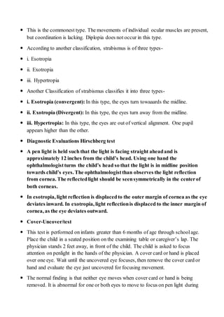 EYE DISORDERS IN PAEDIATRICS | DOCX