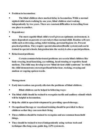 EYE DISORDERS IN PAEDIATRICS | DOCX