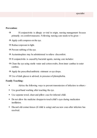 EYE DISORDERS IN PAEDIATRICS | DOCX