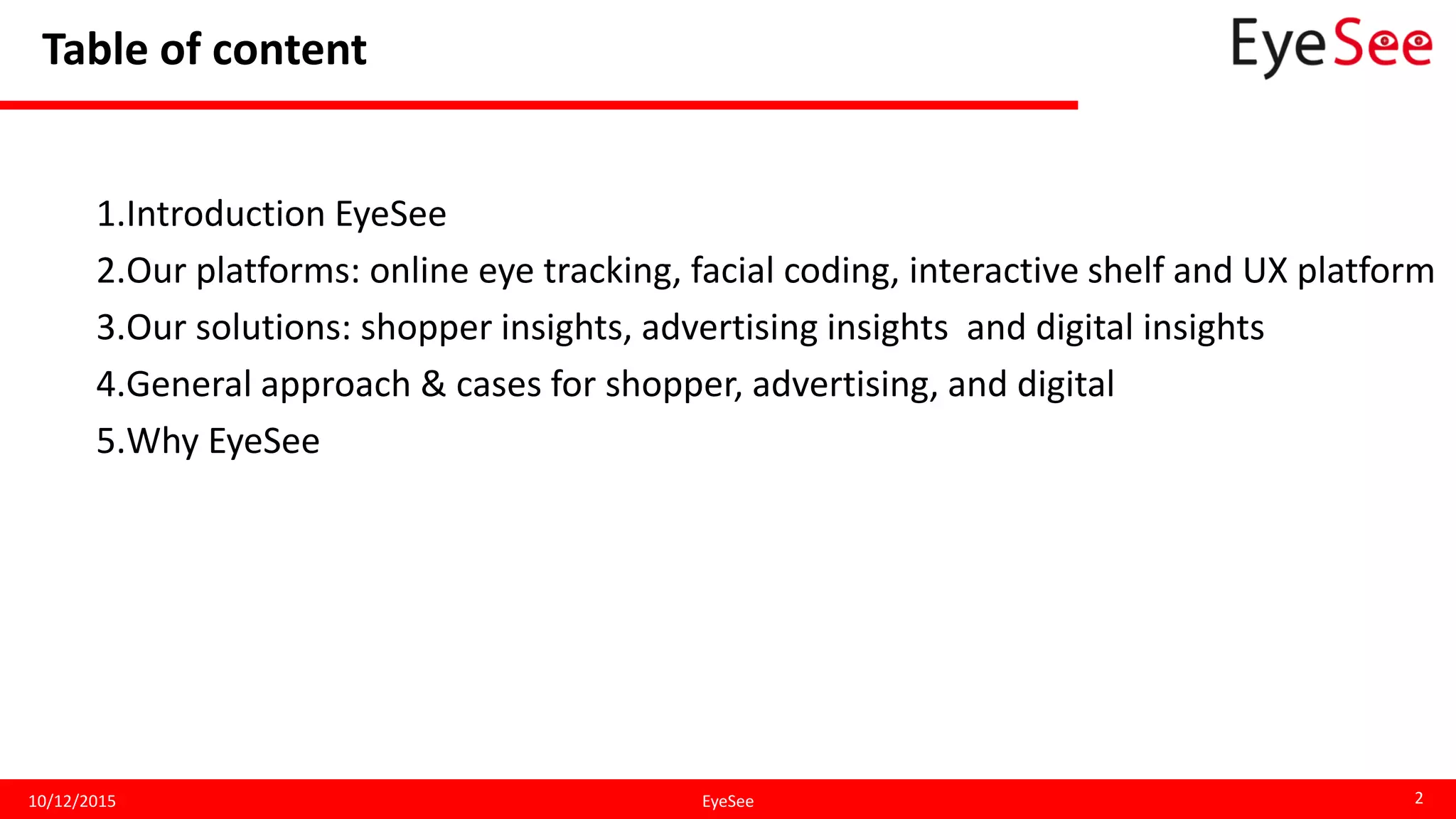 Eye see overview general capabilities | PDF