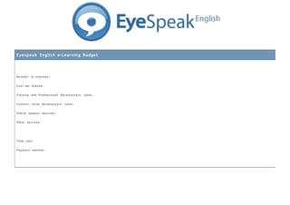 Eyespeak E Learning Plan | PDF | Education