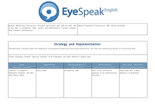 Eyespeak E Learning Plan | PDF | Education