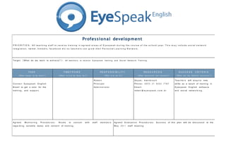 Eyespeak E Learning Plan | PDF | Education