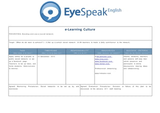 Eyespeak E Learning Plan | PDF | Education