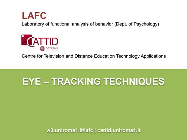 Eye – tracking techniques | PPT