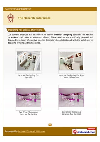 The Monarch Enterprises, Mumbai, Spectacles Displays | PPT