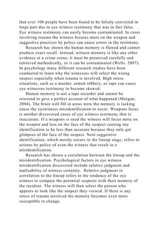 Eye Witness Eyewitness Misidentification.docx