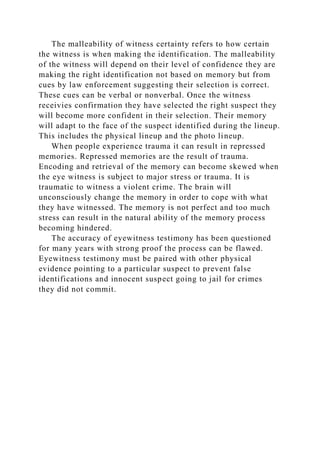 Eye Witness Eyewitness Misidentification.docx