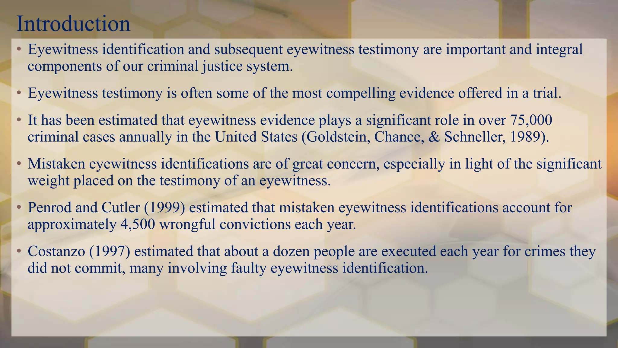 Eyewitness identification role of forensic psychologist abrar riaz | PPT