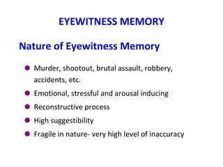 Eyewitness memory | PPT