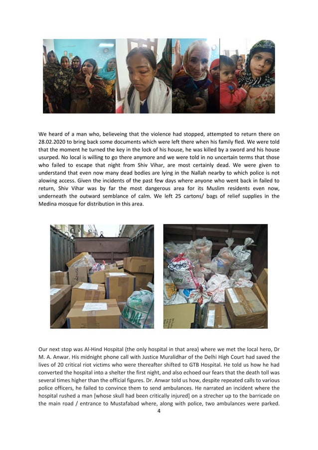 Eye witness report - Delhi Violence | PDF