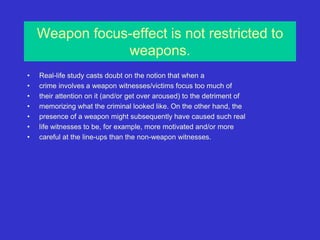 EYEWITNESS TESTIMONY.ppt criminal psychol | PPT