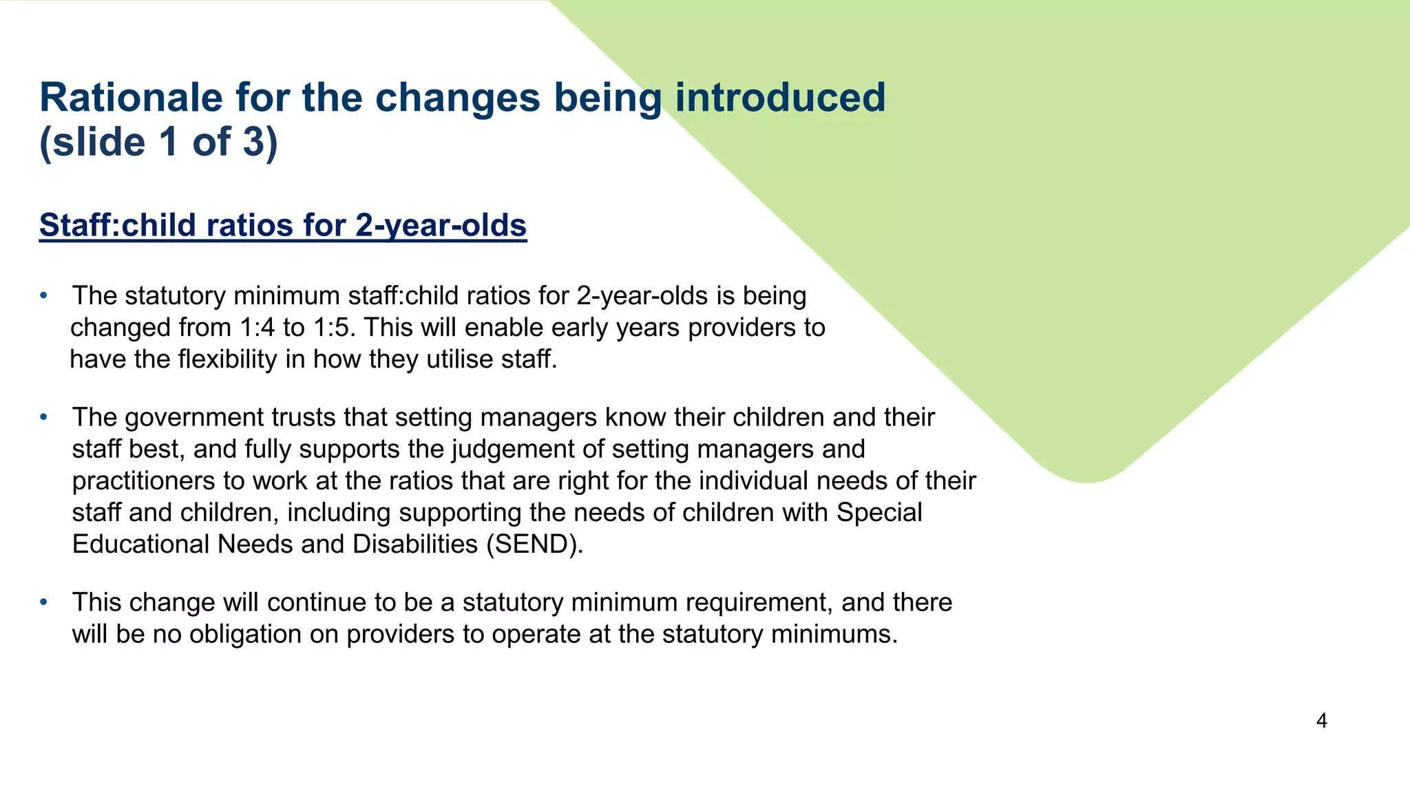 EYFS changes from 4 September 2023 | PPT
