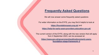 EYFS changes from 4 September 2023 | PPT