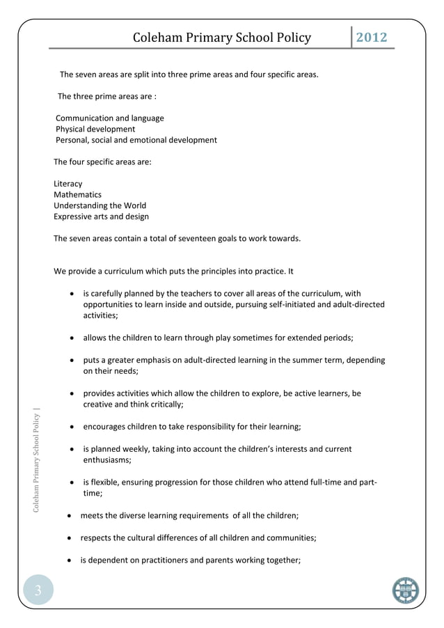 Eyfs policy | PDF