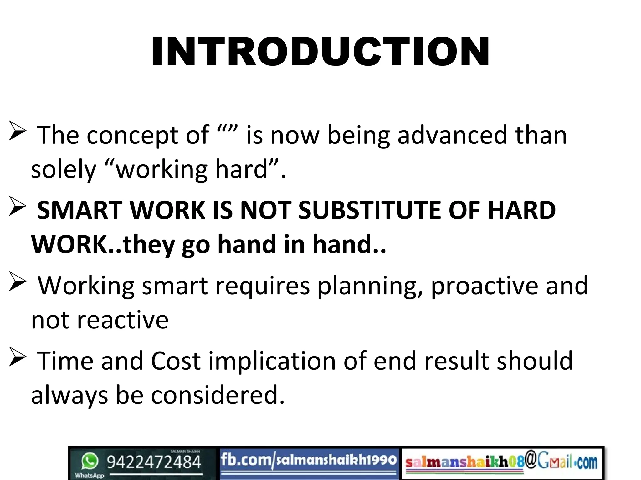 35 hard work and smart work | PPT | Career Advice | Careers
