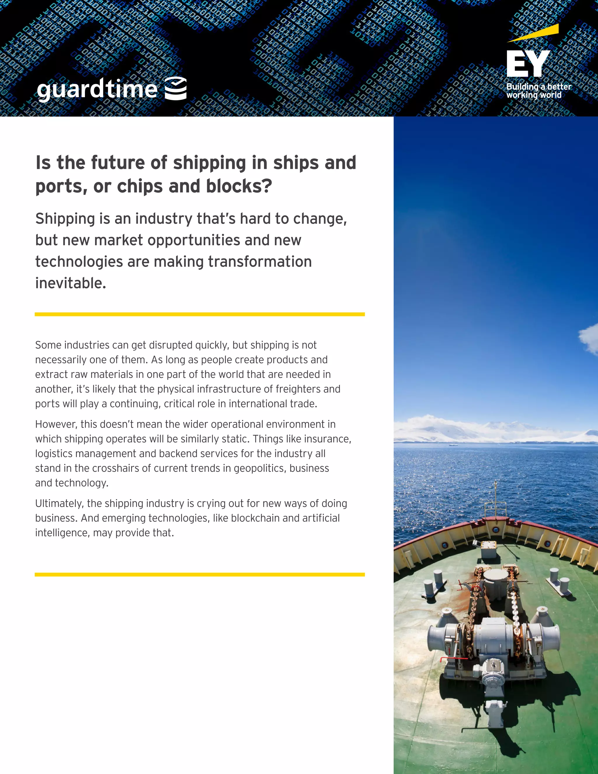 Is the future of shipping in ships and ports, or chips and blocks? | PDF