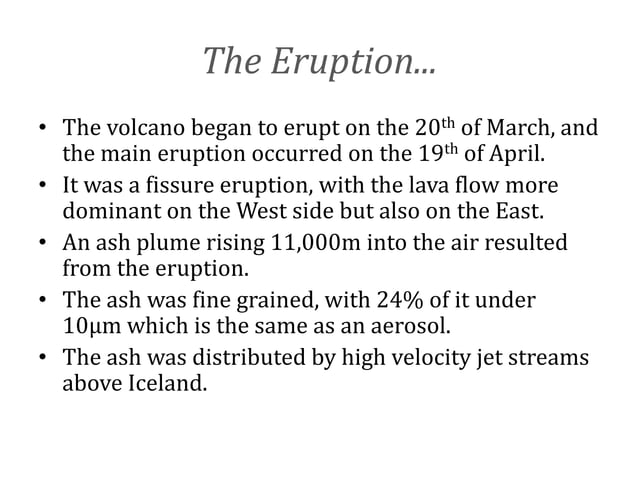 Eyjafjallajökull Icelandic Eruption 2010 | PPTX | Geography | Science