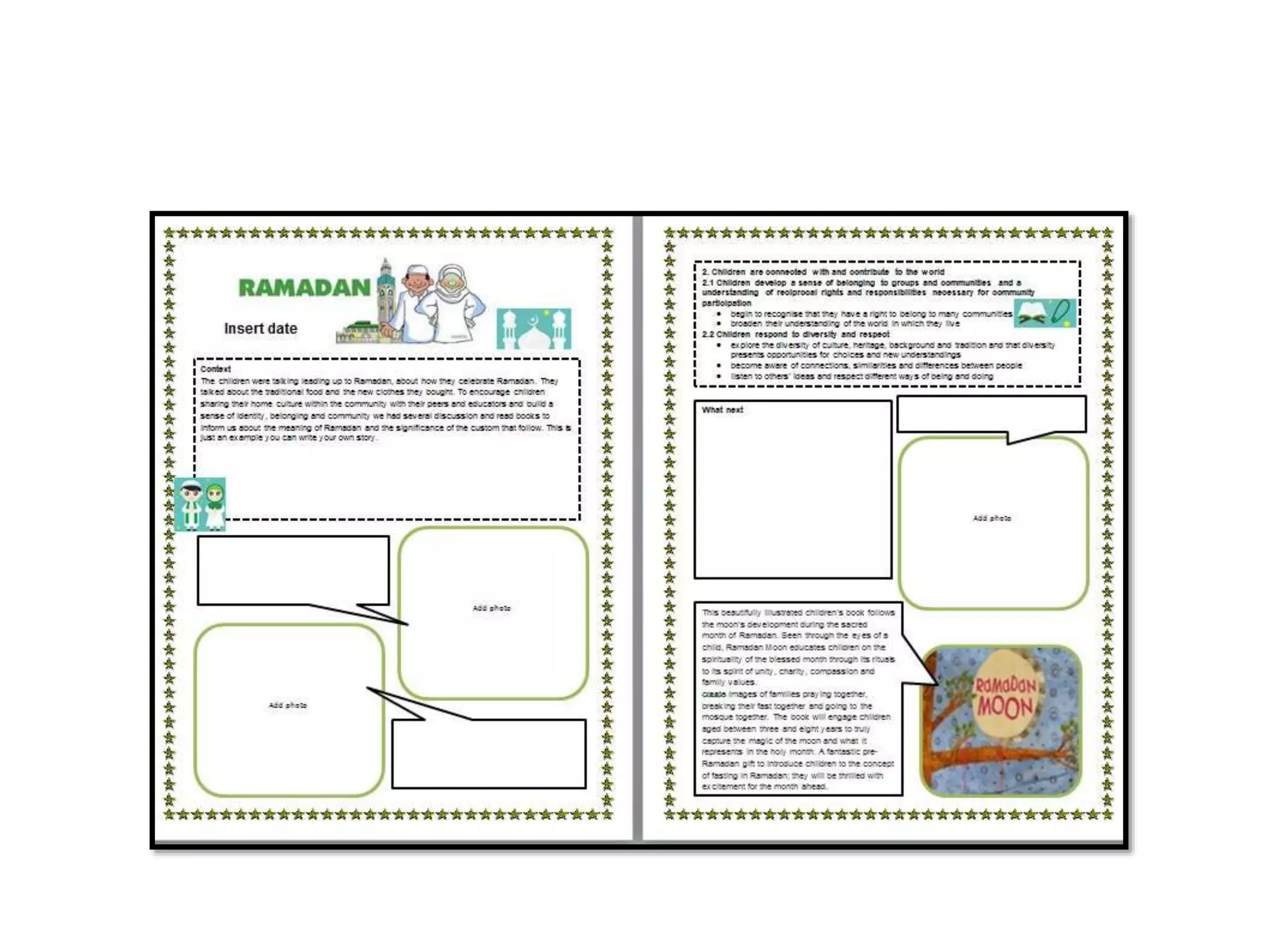 Eylf learning stories template 5 | PPTX
