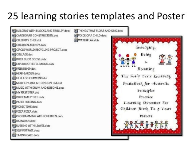 Eylf learning stories template 5