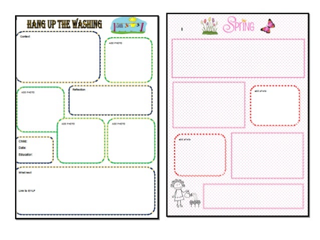 Eylf word learning stories templates 1