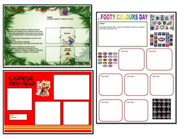 Eylf word learning stories templates 1