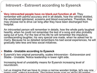 Eysenck type personality test | PPTX