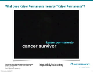 What does Kaiser Permanente mean by "social media"? | PDF