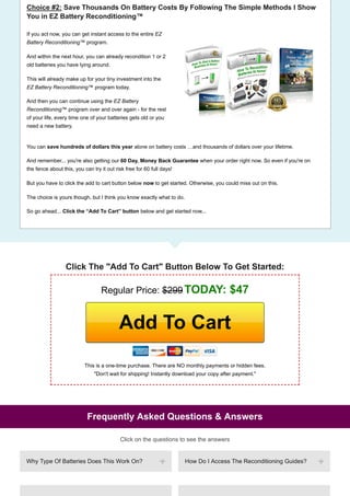 Ez battery reconditioning | PDF