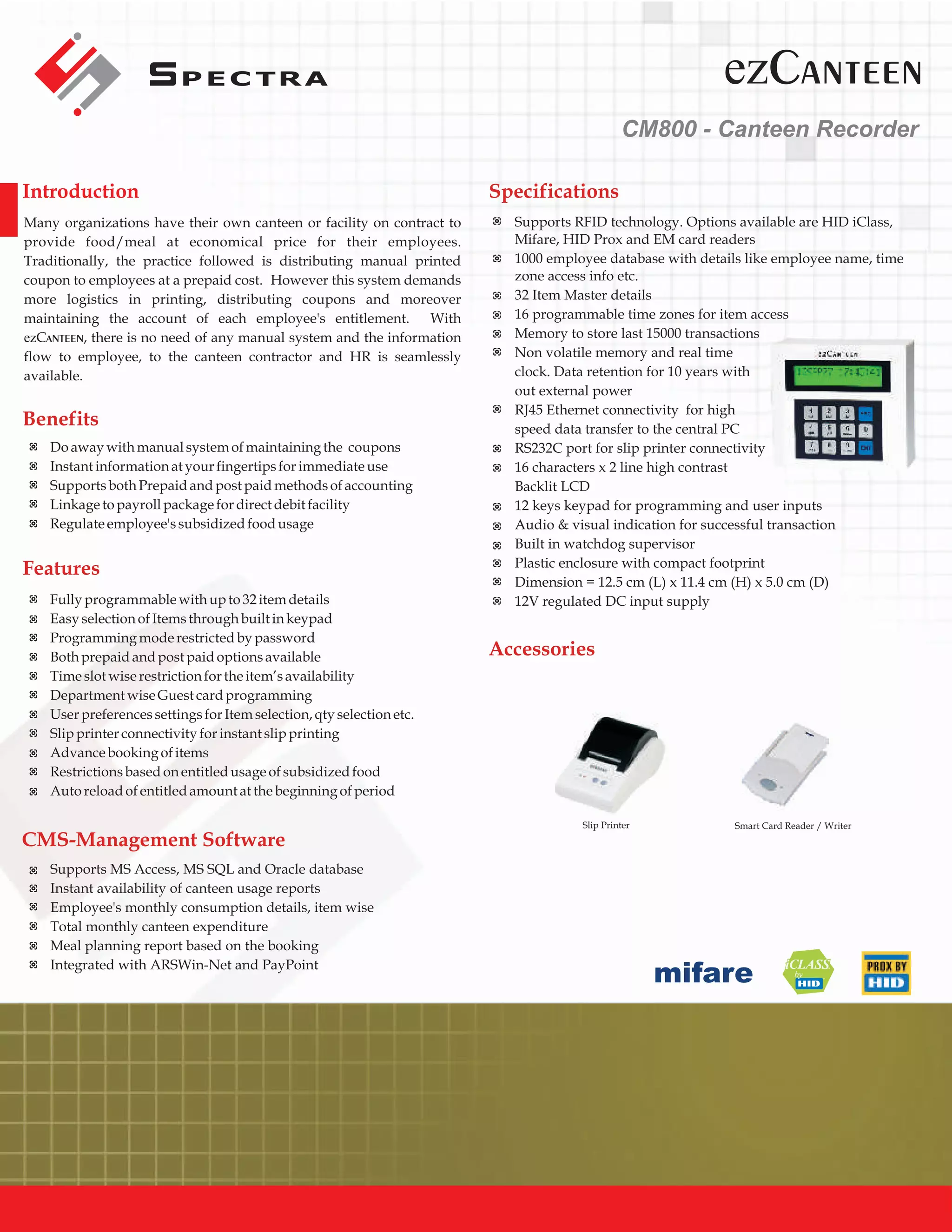 Ez canteen cm800 | PDF