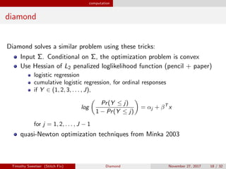 Diamond mixed effects models in Python | PPT