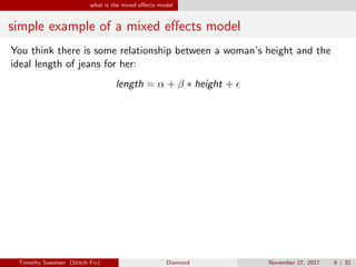 Diamond mixed effects models in Python | PPT