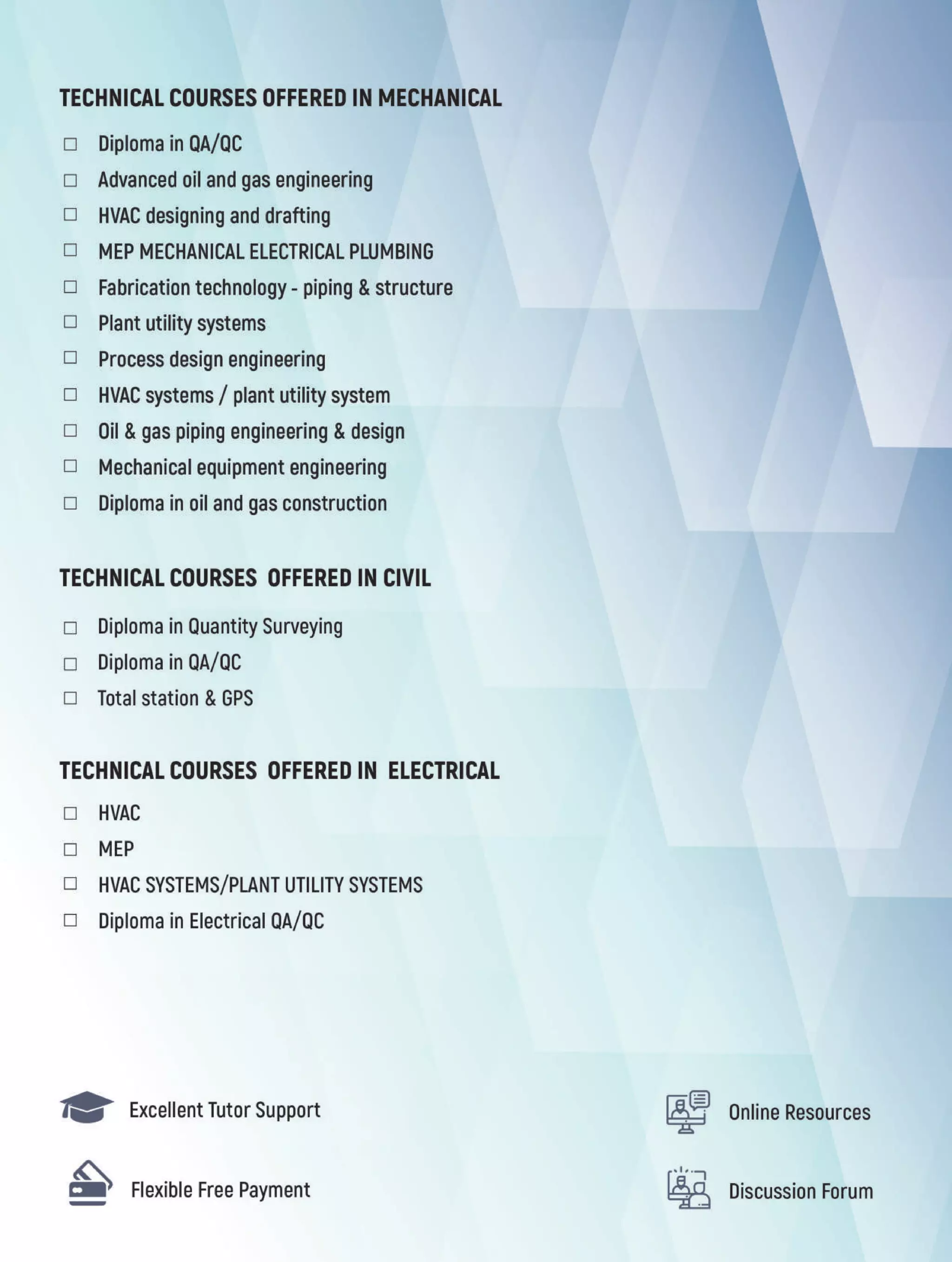 Ezdan Institute of Technology Course Brochure | PDF