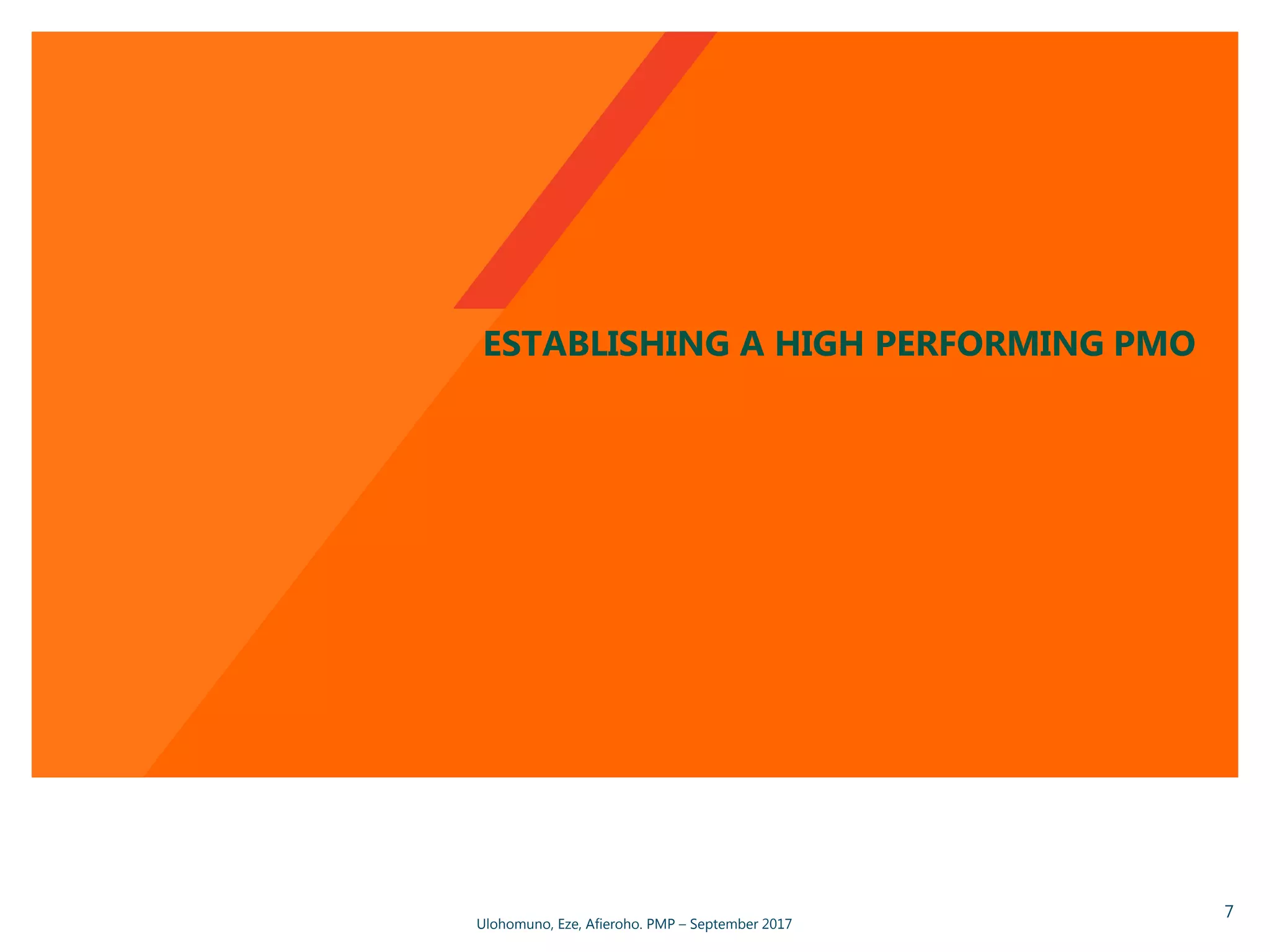 THE PMO – ENABLING STRATEGY EXECUTION EXCELLENCE | PPTX