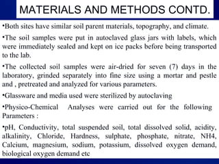 Effect of palm oil mill effluent on soil samples on the environment | PPT