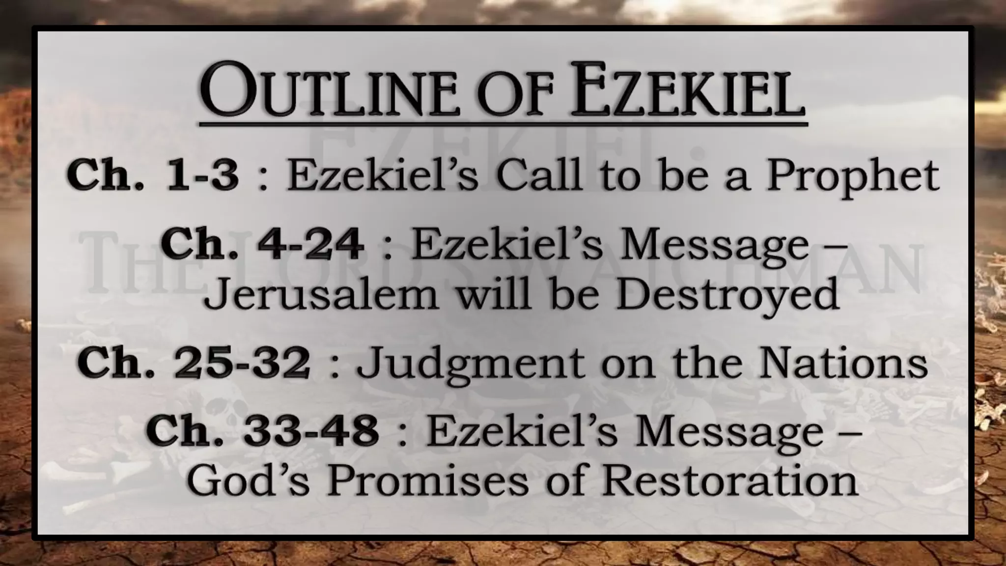 Ezekiel the lord's watchman | PDF