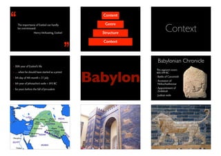 Ezekiel 1. introduction and chapter 1 | PDF