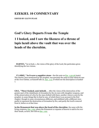 Ezekiel 10 commentary | PDF