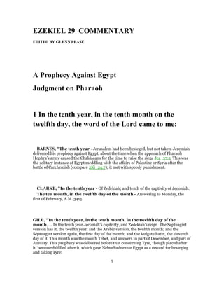 Ezekiel 29 commentary | PDF